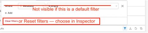 Feature Request Add Reset To Default Filter Buttons To Table 💬