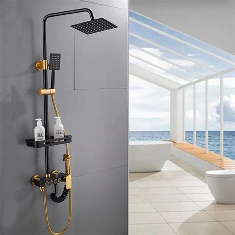 Conjunto De Chuveiro Termost Tico De Lat O Para Banheiro Sistema De