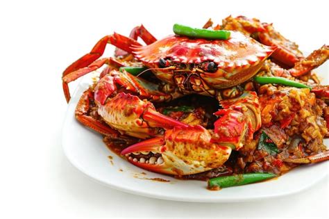 Crab Dish Singapore Chili Crab With Spicy Pepper Sauce Authentic