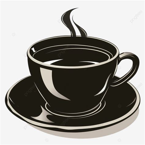 Silhouette Of A Cup Of Coffee Graphics Coffee Drink Tea PNG