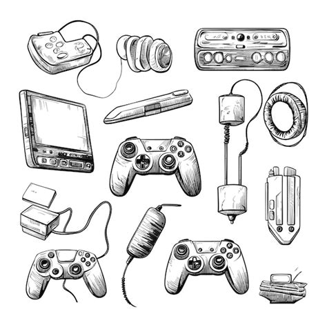Premium Vector Hand Drawn Game Streamer Concept Elements Vector