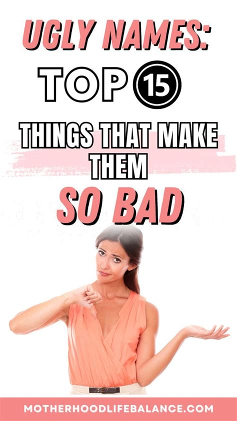 A Woman In An Orange Dress With The Words Ugly Names Top 5 Things That