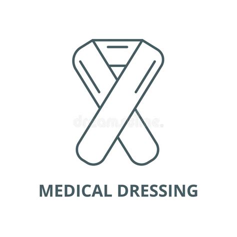Medical Dressing Vector Line Icon Linear Concept Outline Sign Symbol
