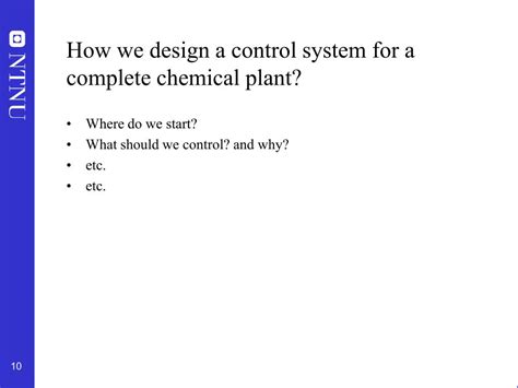 Ppt Economic Plantwide Control Control Structure Design For Complete Processing Plants