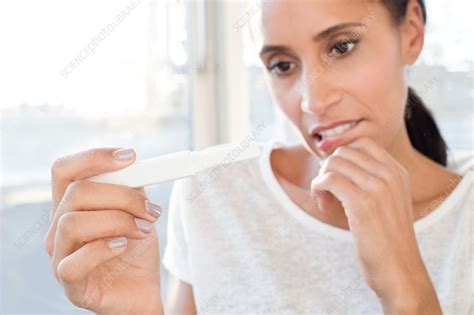 Woman Holding Pregnancy Test Stock Image F0194395 Science Photo