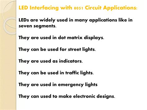 Ppt On Interfacing Led And 7 Segment With 8951 Pptx
