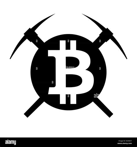 vector symbol of cryptocurrency bitcoin mining stock vector image and art