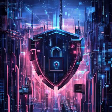 Cyber Security Shield Premium Ai Generated Image