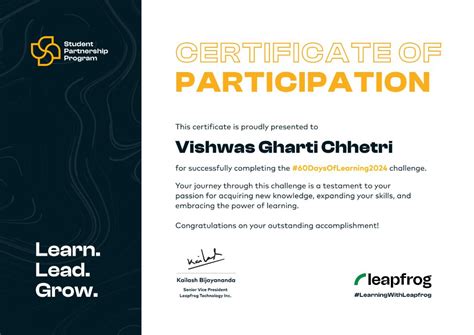 60daysoflearning2024 Learningwithleapfrog Vishwas Gharti Chhetri