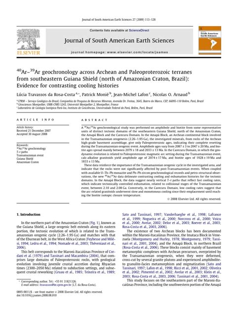 Rosa Costa Et Al 2009 Pdf Granite Earth Sciences