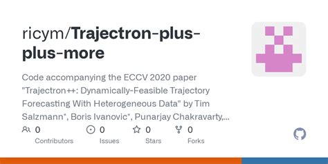 GitHub Ricym Trajectron Plus Plus More Code Accompanying The ECCV