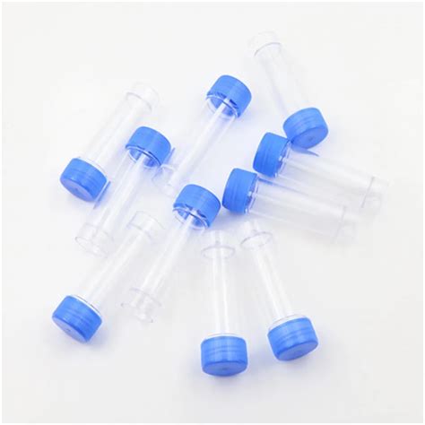 10pcs 30ml Stool Bottle Plastic Urine Tube With Spoon Clear Specimen