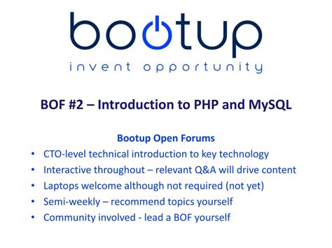 Ppt Bof 2 Introduction To Php And Mysql Powerpoint Presentation