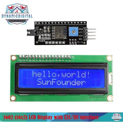 X LCD Display With I C IIC Interface Adapter Module Blue Backlight Daraz Com Bd