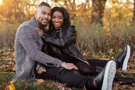 Simone Biles And Husband Jonathan Owens Pose For Romantic Fall Photo
