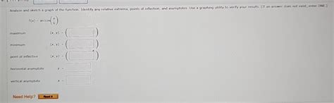 Solved Analyze And Sketch A Graph Of The Function Identify Any