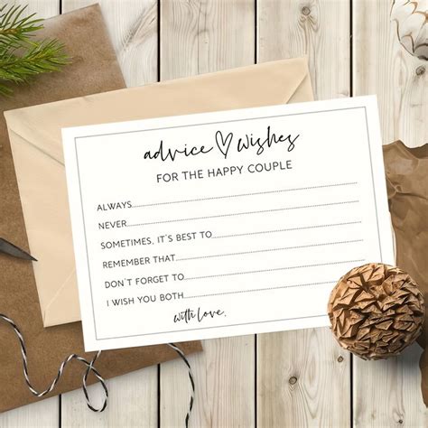 50pcs 46in Cards Mad Advice And Wishes Cards For The New Mr And Mrs