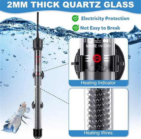 Buy Dreyoo Set Aquarium Fish Tank Heater W Submersible Aquarium Heater With Thermometers