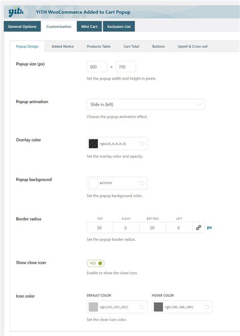YITH WooCommerce Added To Cart Popup