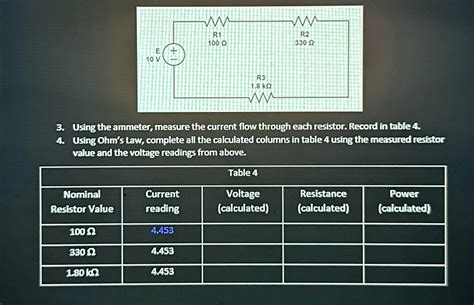 solved using the ammeter measure the current flow through each