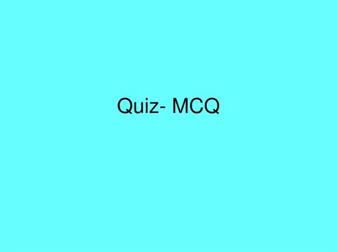 PPT Quiz MCQ PowerPoint Presentation Free Download ID