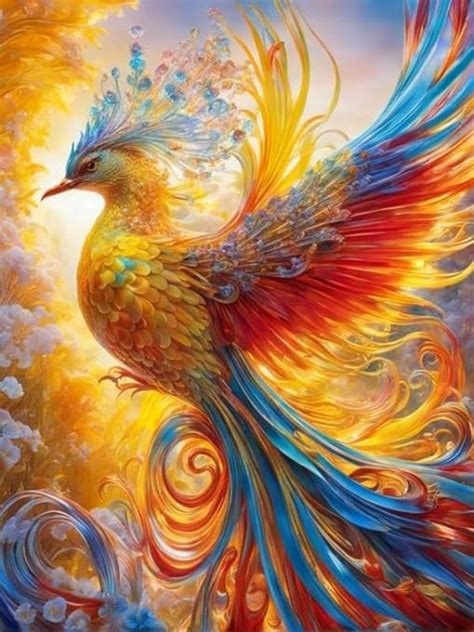 Clendo Diy Bird Diamond Painting Kits For Adults Phoenix