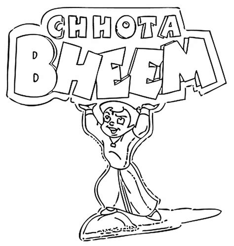 Desenho De Chhota Bheem E Logo Para Colorir Tudodesenhos