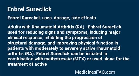 Enbrel Sureclick Uses Dosage Side Effects Food Interaction And Faq