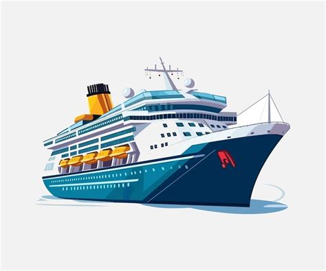 Cruise Ship Illustration Vector Cruise Ship Illustration On White