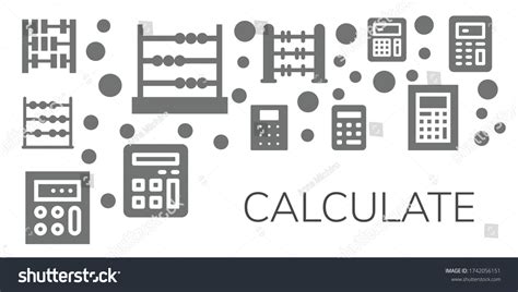 Calculate Icon Set 11 Filled Calculate เวกเตอร์สต็อก ปลอดค่าลิขสิทธิ์ 1742056151 Shutterstock