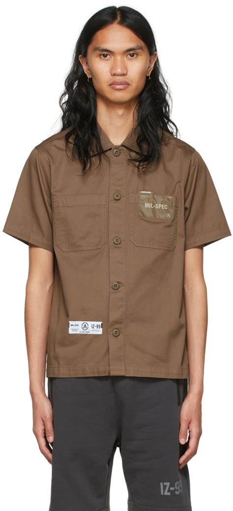 Izzue Brown Cotton Shirt Izzue