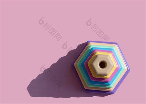 儿童玩具建造者金字塔鲱鱼骨在粉红的背景上图片 包图网企业站