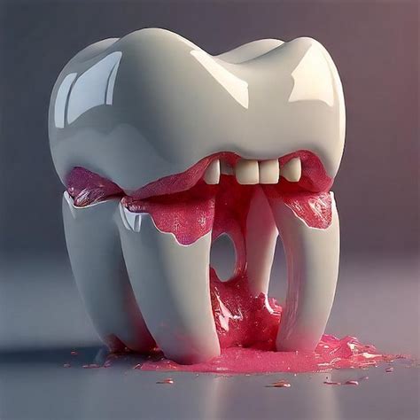 3d Tooth Isolated On Light Ai Generated Premium Ai Generated Image