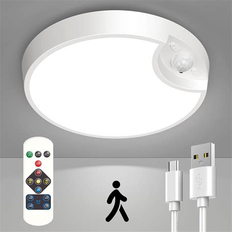 Yurnero Rechargeable Ceiling Light With Remote And Battery Operated