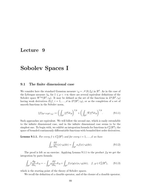 Lecture 9 Pdf Limit Mathematics Hilbert Space