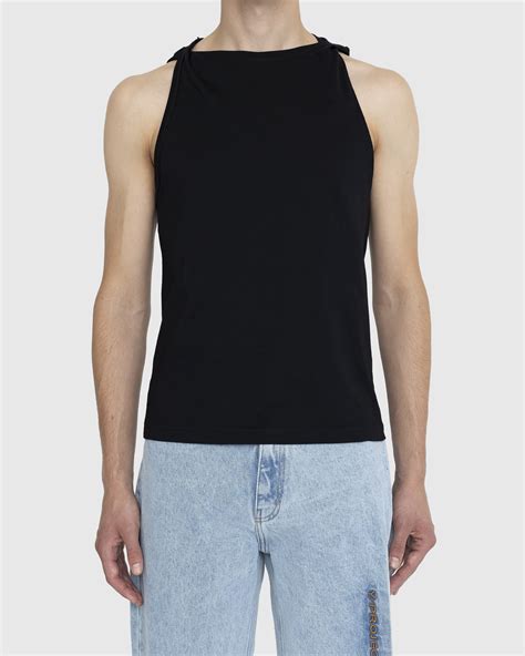 Yproject Twisted Shoulder Tank Top Black Highsnobiety Shop