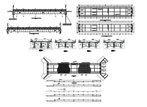 City Bridge Elevation Section Constructive Structure And Auto Cad Details Dwg File