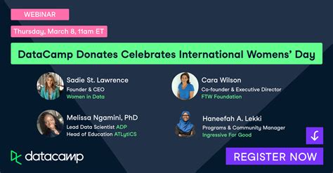 DataCamp Donates Celebrates International Womens Day Webinar