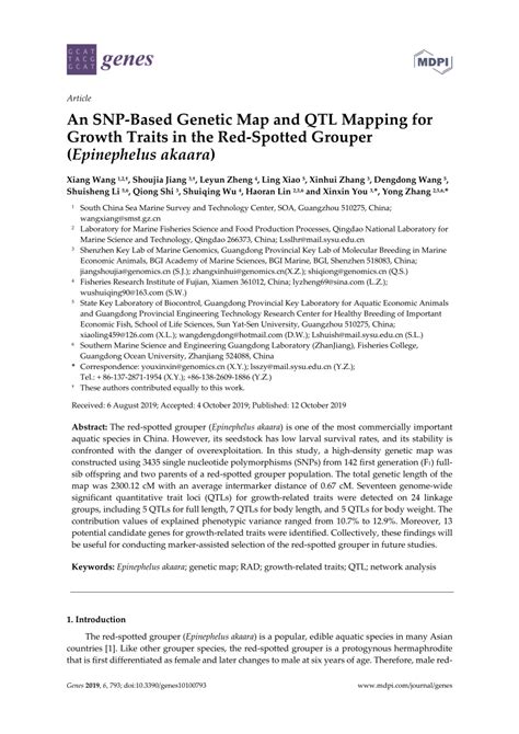 Pdf An Snp Based Genetic Map And Qtl Mapping For Growth Traits In The