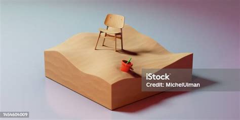 3d 렌더링된 빨간색 양동이와 의자는 상자 모양의 모래 위에 있습니다 초현실적 인 3d 렌더링 3차원 형태에 대한 스톡 사진 및 기타 이미지 Istock