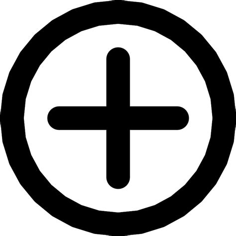Action Add Circle Addition Increase New Plus Positive Icon Vector SVG