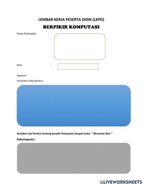 Informatika Online Worksheet For 3 Live Worksheets