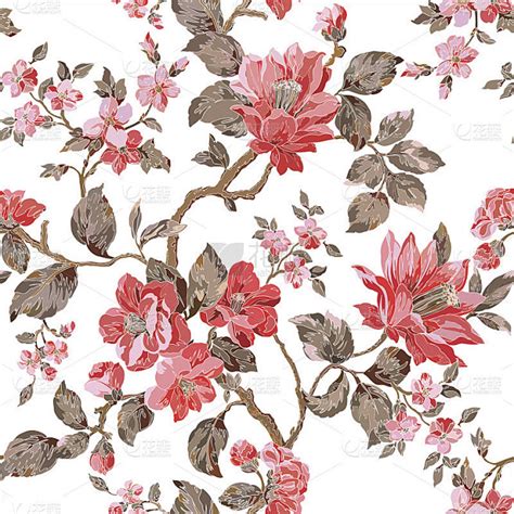 无缝图案与花兰花