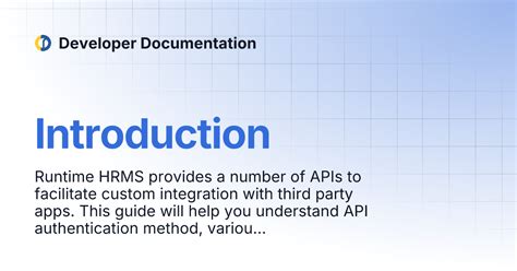 Introduction Developer Documentation