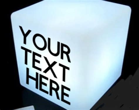 6 Light Up Cube Wedding Table Number Place Setting Name Place