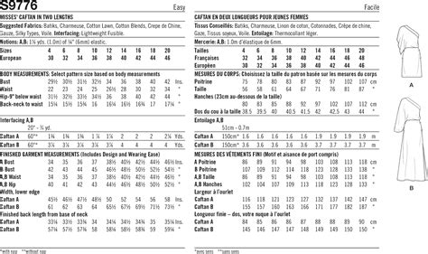 Simplicity Sewing Pattern S9776 Misses Caftan In Two Lengths By Mimi G