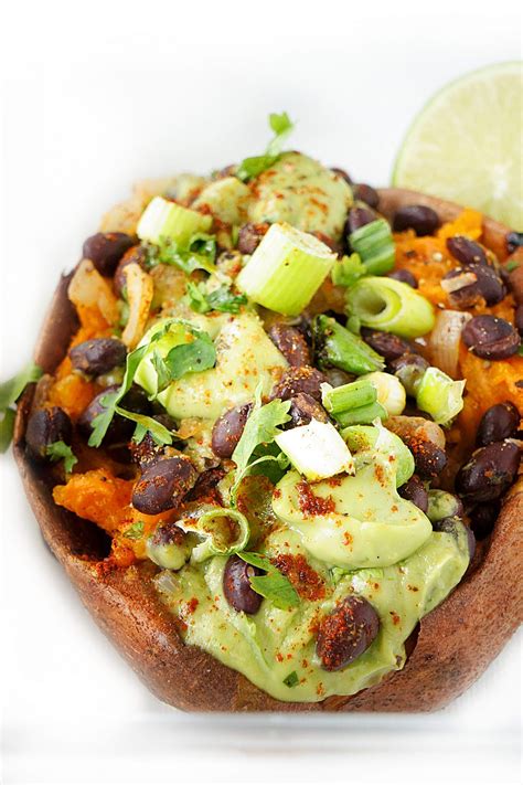 Black Bean Stuffed Sweet Potatoes Haute And Healthy Living
