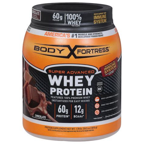 178 Lb Body Fortress Super Advanced Whey Protein Powder Chocolate