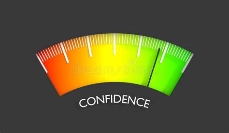 Confidence Level Meter Stock Illustration Illustration Of Adult