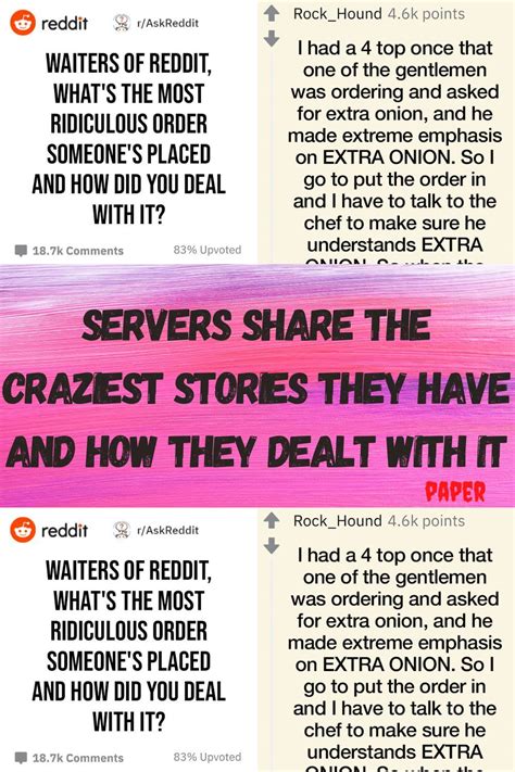 Servers Share The Craziest Stories They Have And How They Dealt With It